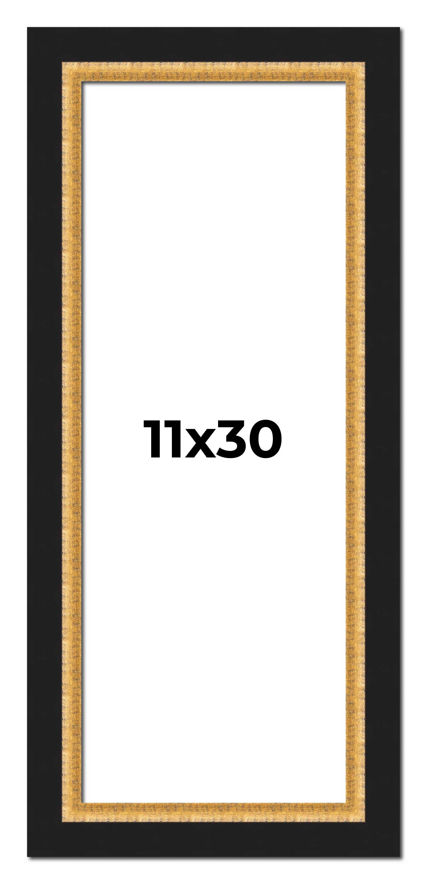 11x30 Frame Gold Real Wood Picture Frame Width 2.25 Inches | Interior ...