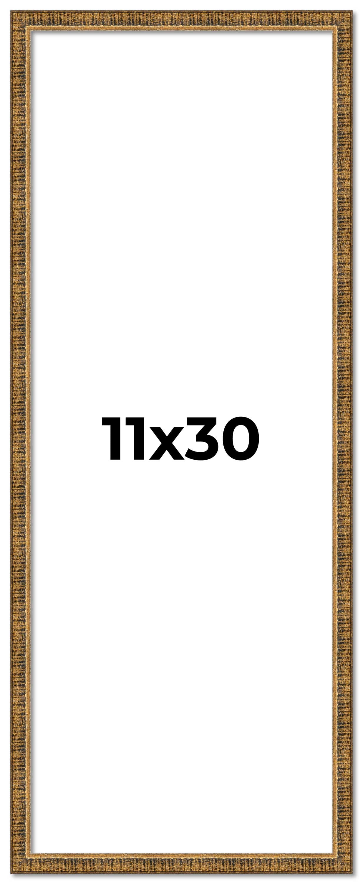 11x30 Frame Gold Solid Wood Picture Frame - Complete Modern Photo Frame ...