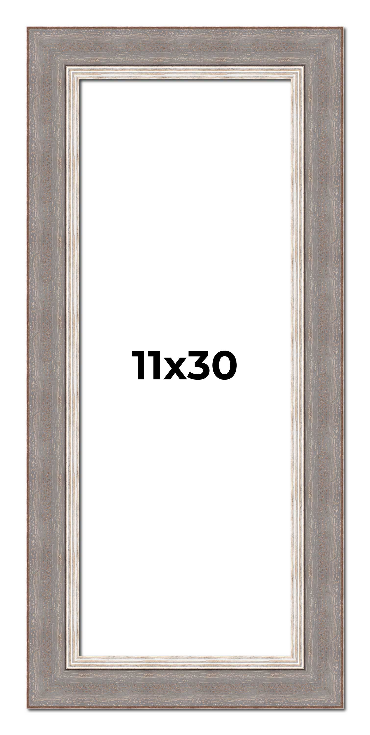 11x30 Frame Grey Real Wood Picture Frame Width 2.75 Inches | Interior ...