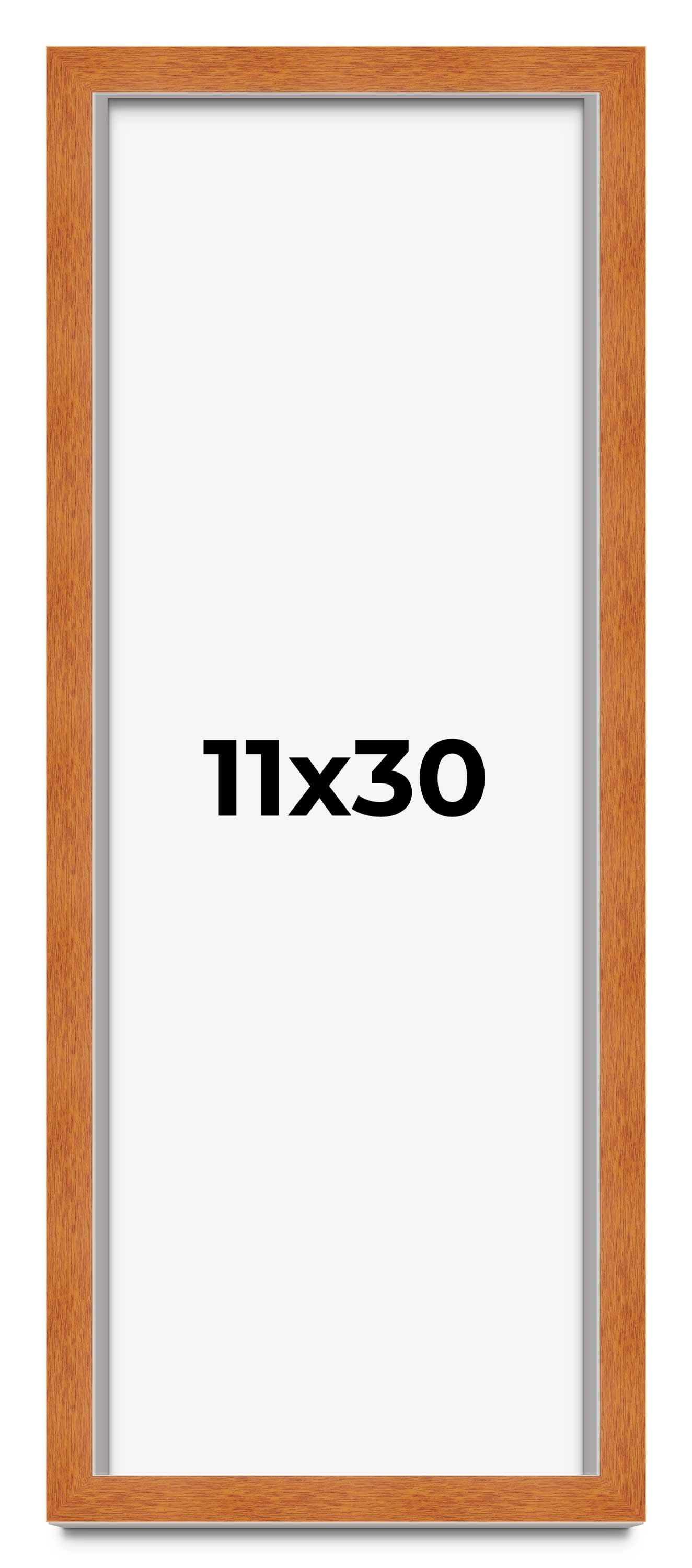 11x30 Shadow Box Frame Brown | 0.875 Inches Deep Real Wood Contemporary ...