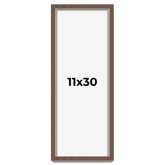 11x30 Shadow Box Frame Brown | 1.125 inches Deep Real Wood Rustic ...