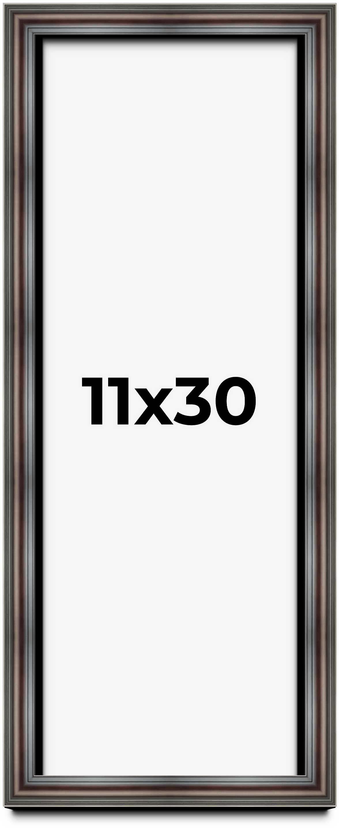11x30 Shadow Box Frame Brown Cherry | 2.625 Inches Deep Pine Wood ...