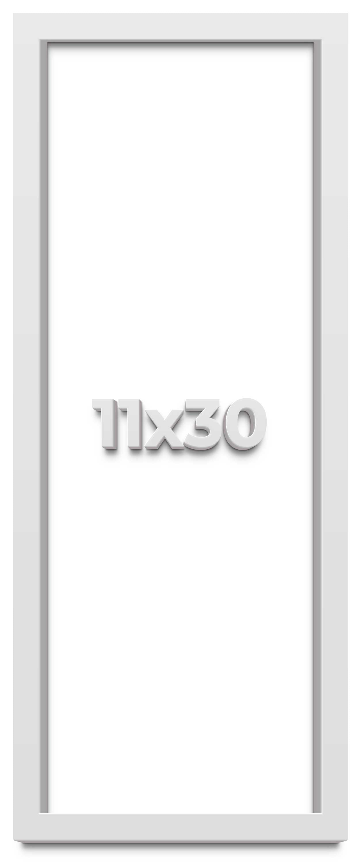 11x30 Shadow Box High Gloss White Display Frame | 1.625 Inches Deep | 1 ...