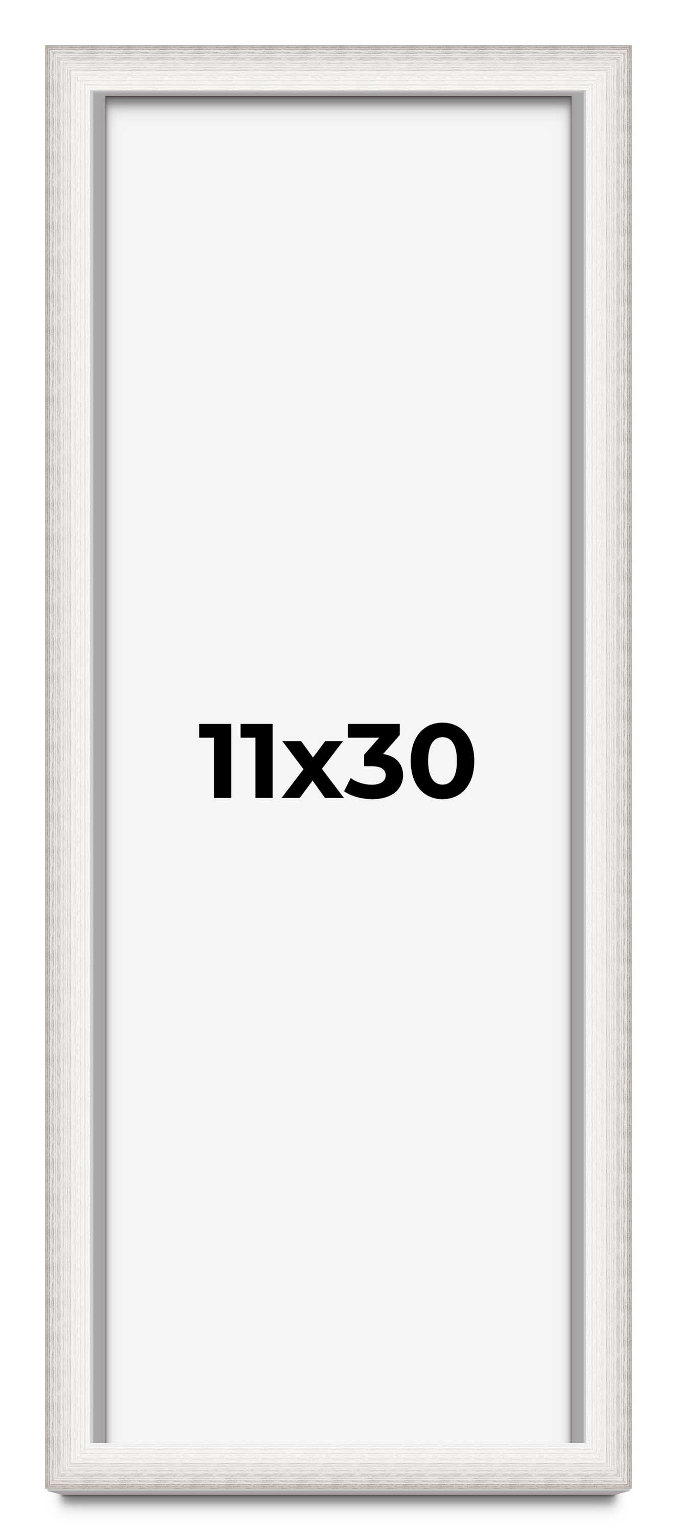 11x30 Shadow Box Silver Brushed Striped Display Frame | 1.625 Inches ...