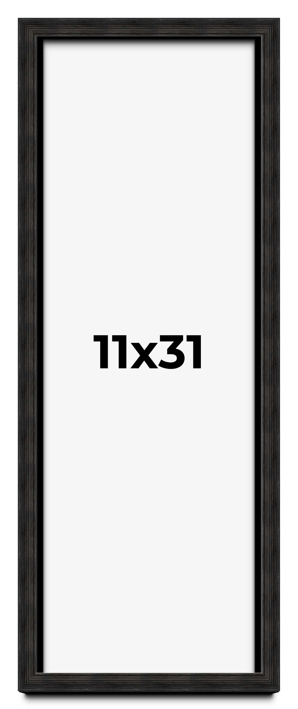 11x31 Shadow Box Black Rustic Barnwood Display Frame | 1.125 Inch Deep ...