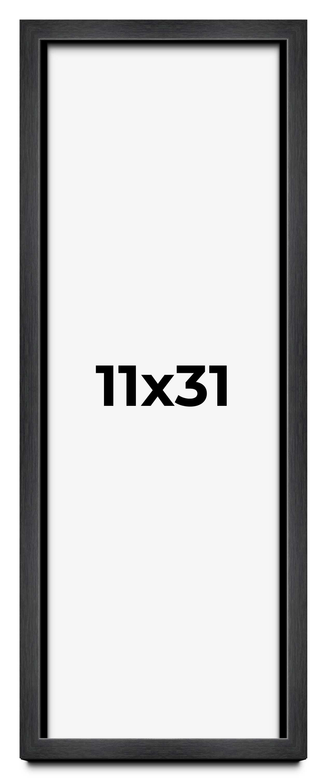 11x31 Shadow Box Frame Grey Charcoal Black | 0.875 Inches Deep | Solid ...