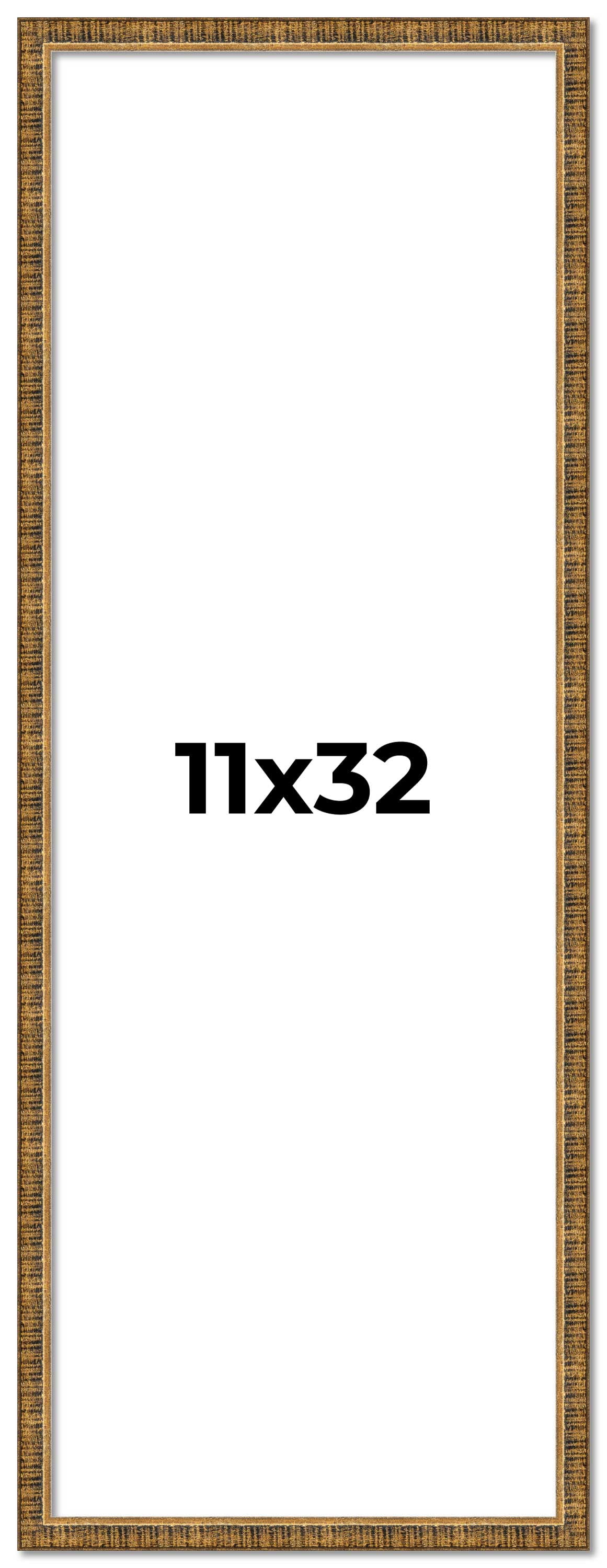 11x32 Frame Gold Solid Wood Picture Frame - Complete Modern Photo Frame ...
