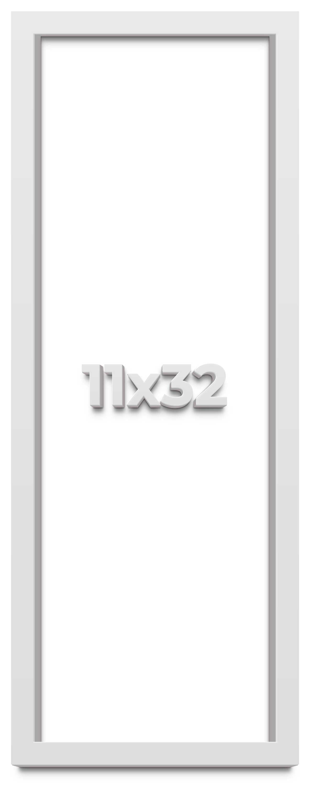 11x32 Shadow Box High Gloss White Display Frame | 1.625 Inches Deep | 1 ...