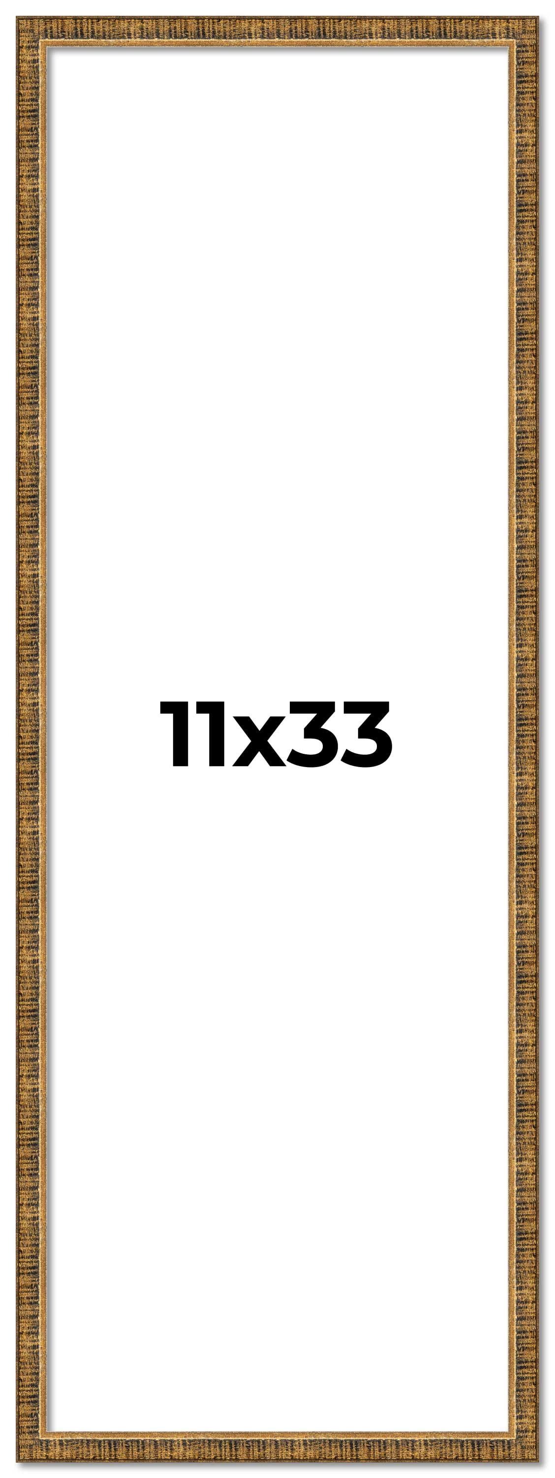 11x33 Frame Gold Solid Wood Picture Frame - Complete Modern Photo Frame ...