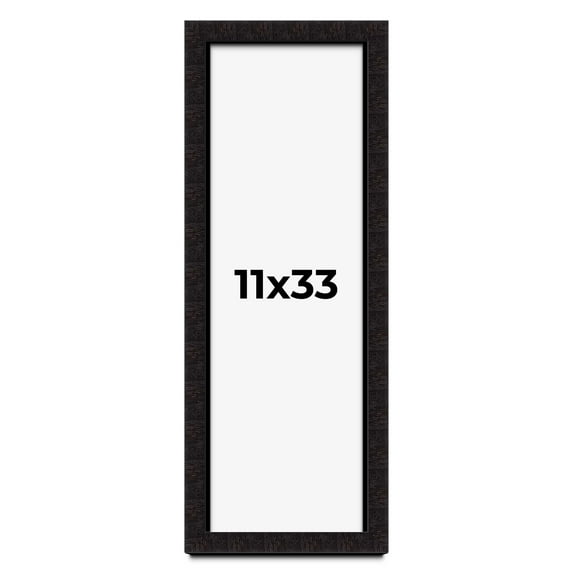 11x33 Shadow Box Black Solid Wood Display Picture Frame | 1 Inch Rabbet ...