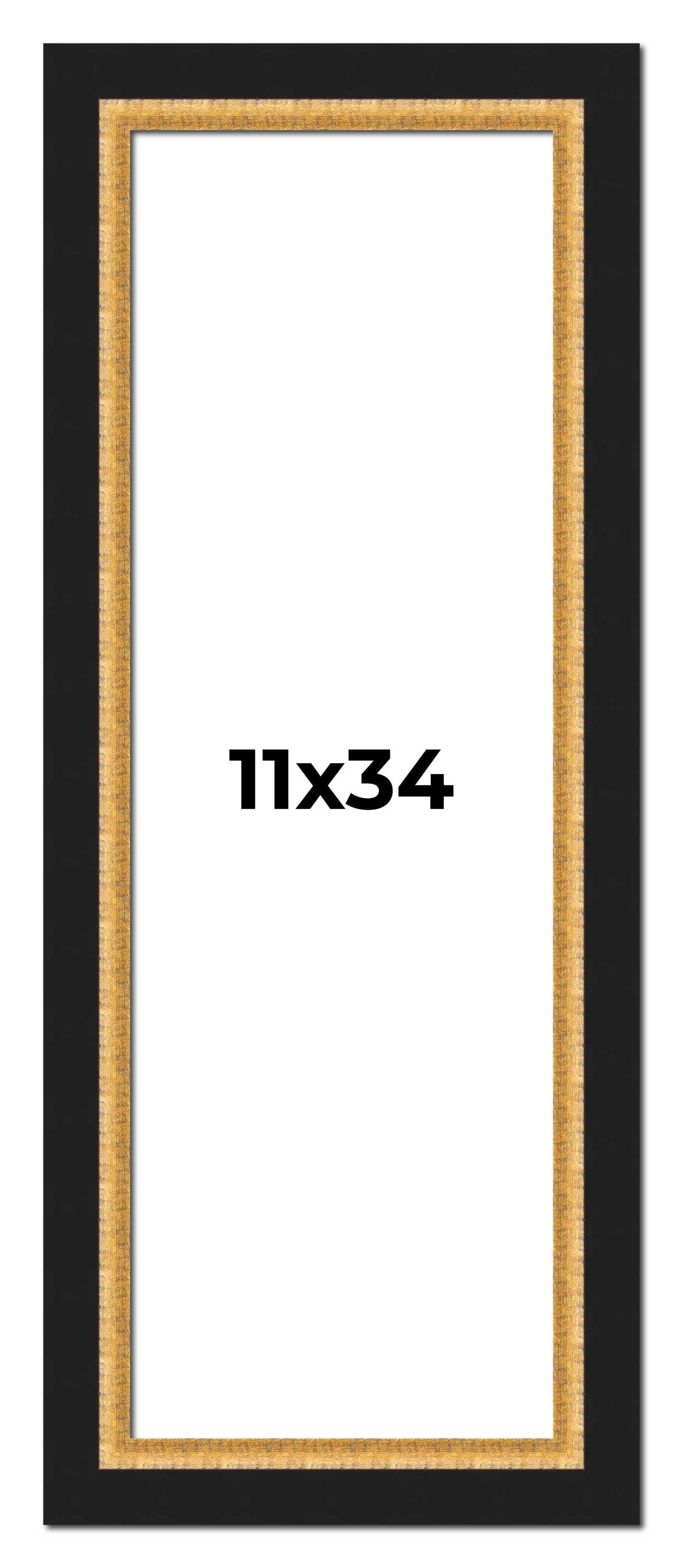 11x34 Frame Gold Real Wood Picture Frame Width 2.25 Inches | Interior ...