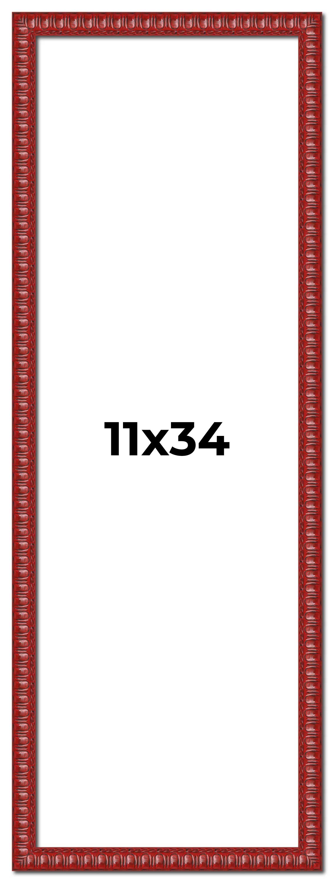11x34 Frame Red Solid Wood Picture Frame Width 1 Inches | Interior ...