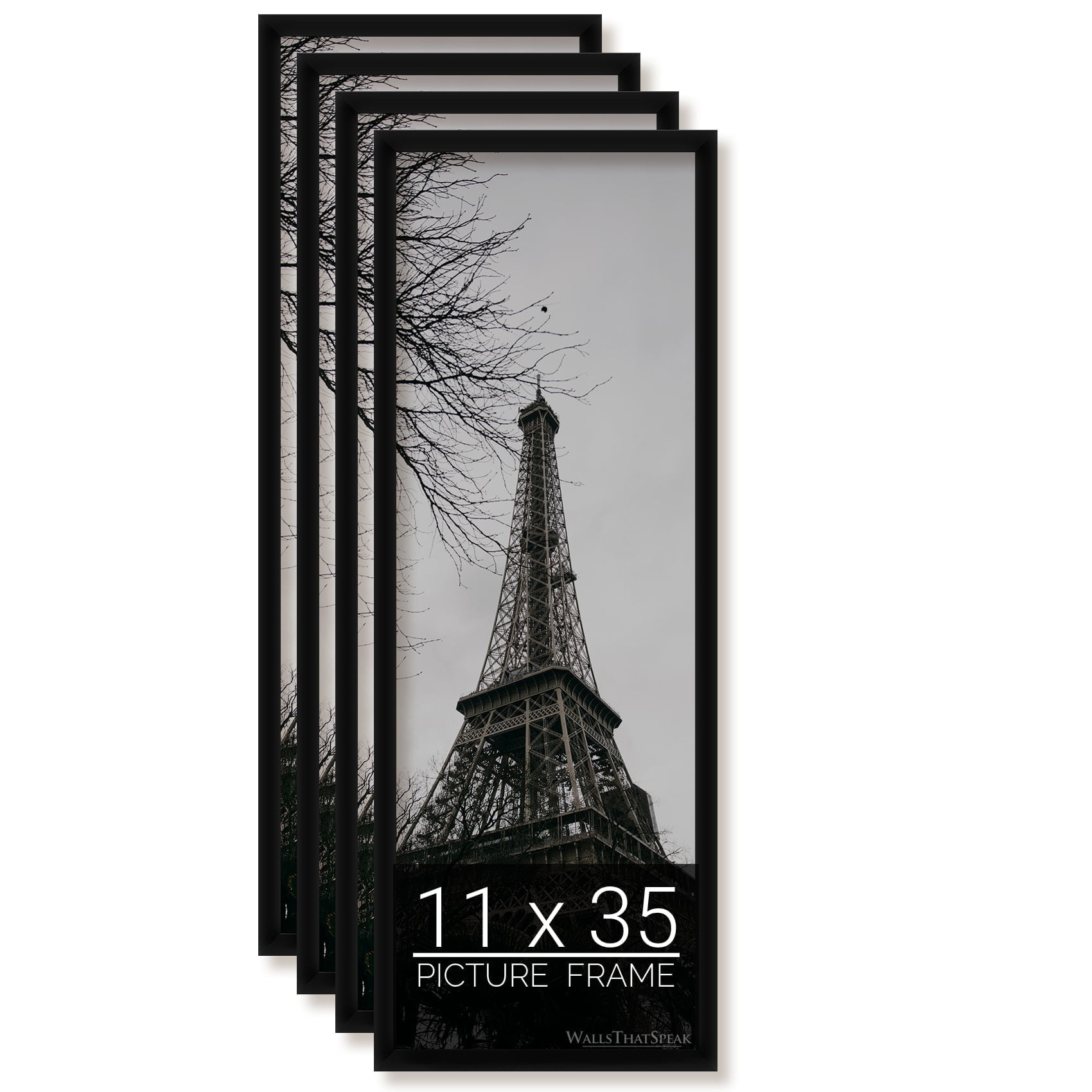 11x35 Black Picture Frame for Puzzles Posters Photos or Artwork, Set of ...