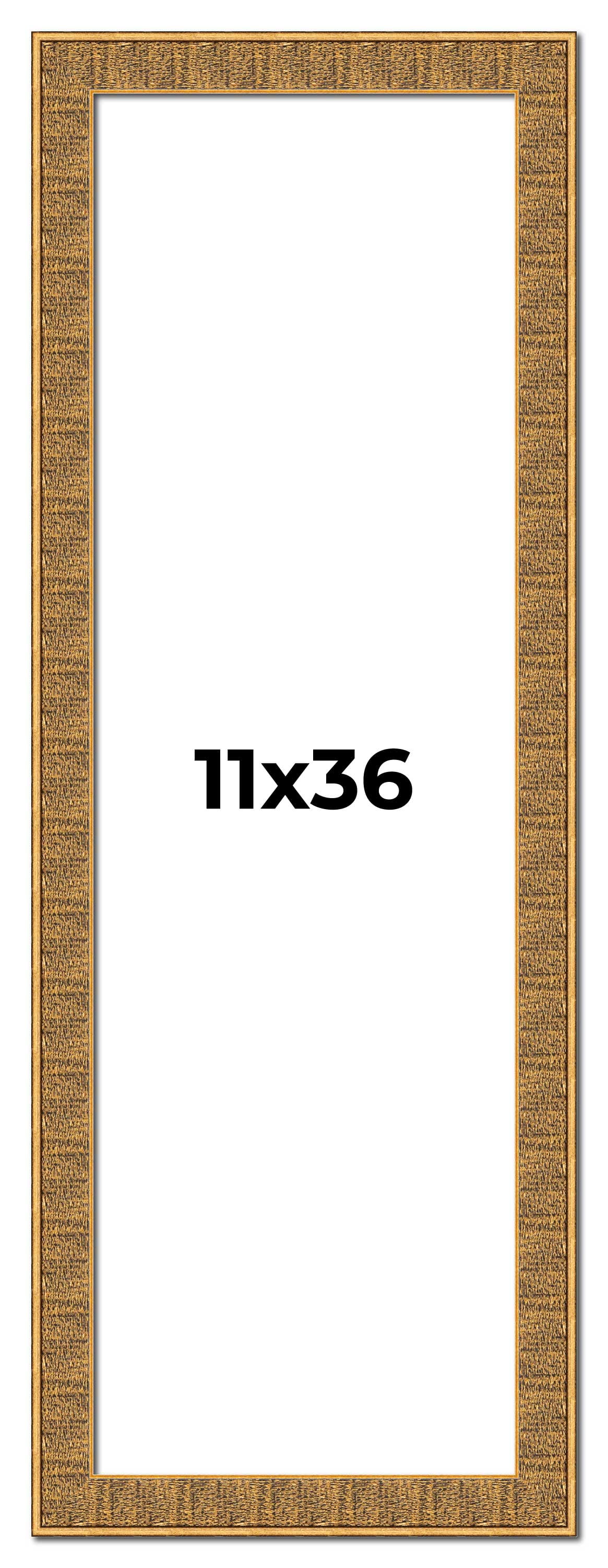 11x36 Frame Black and Gold Distressed Solid Wood Sonoma Picture Frame ...