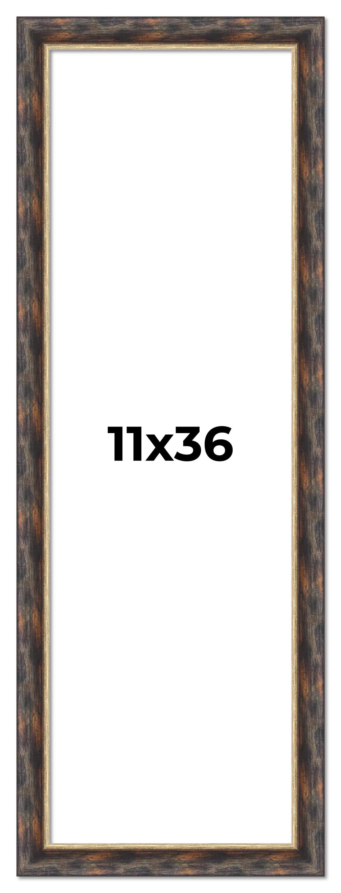 11x36 Frame Gold Real Wood Picture Frame Width 1.5 inches | Interior ...