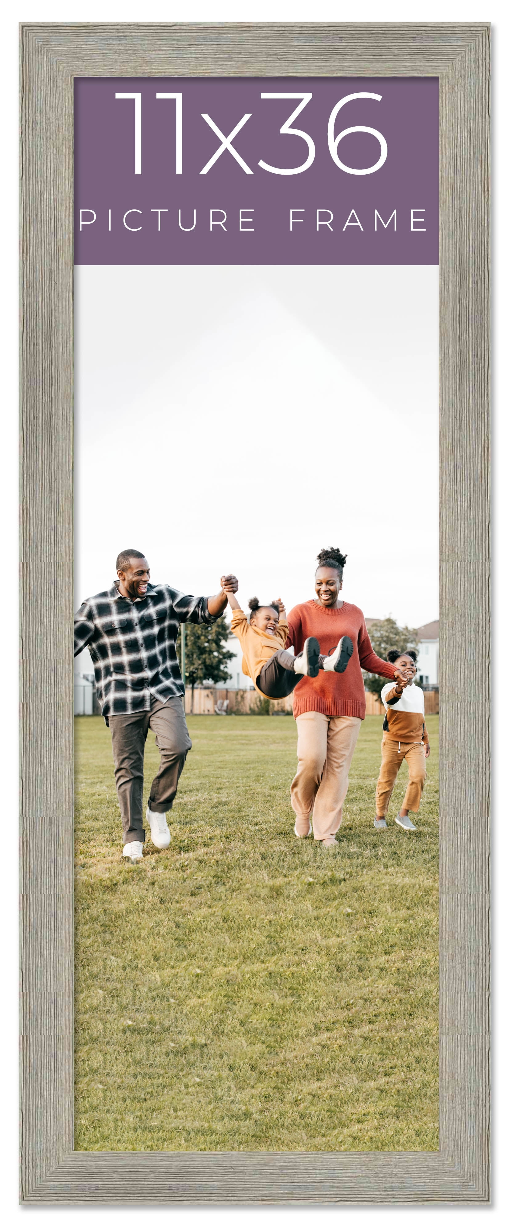 11x36 Frame Grey Real Wood Picture Frame Width 1.5 Inches | Interior ...