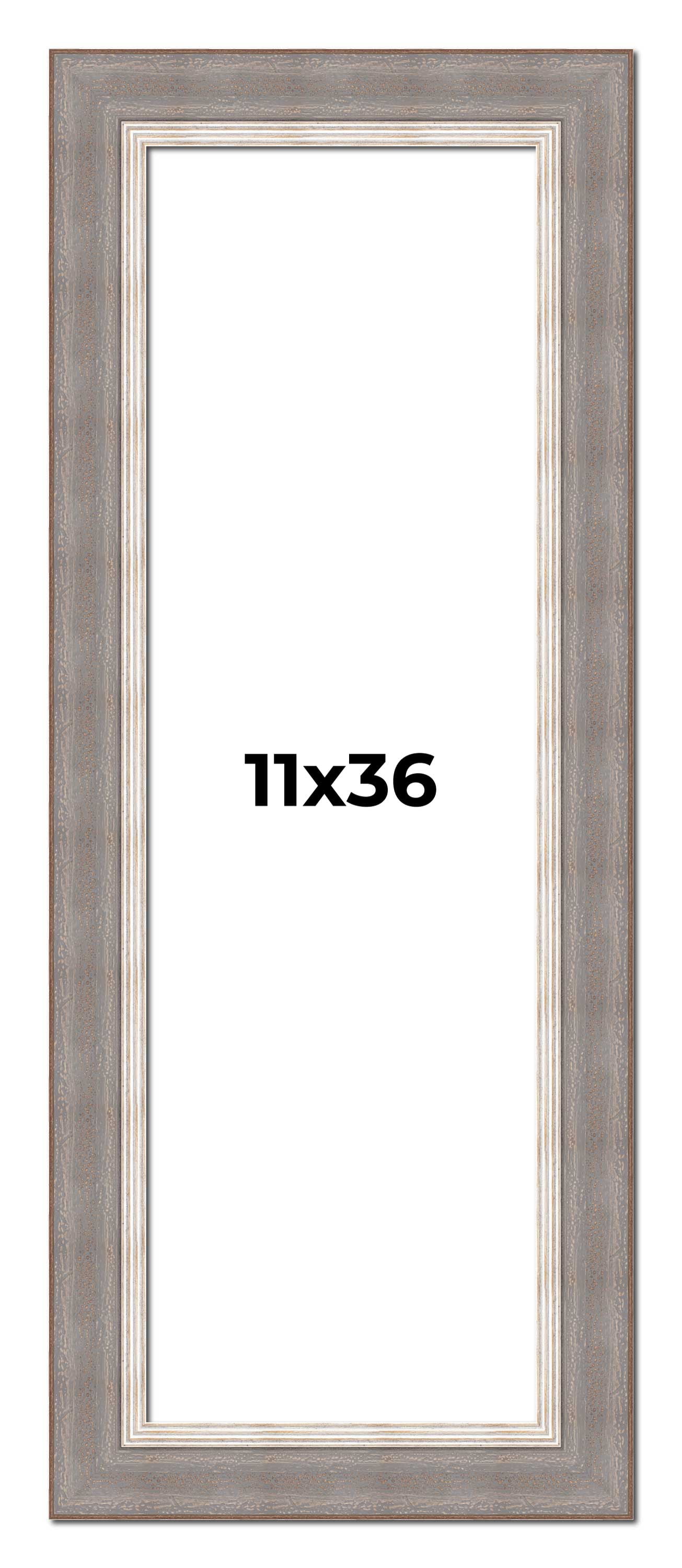 11x36 Frame Grey Real Wood Picture Frame Width 2.75 Inches | Interior ...