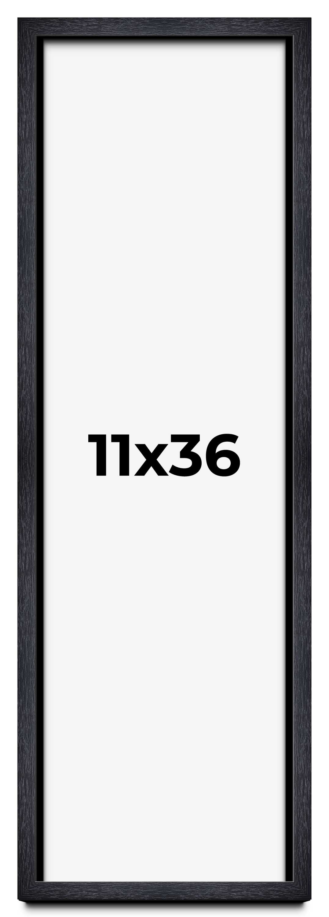 11x36 Shadow Box Frame Black | 1 Inches Deep Real Wood Farmhouse ...