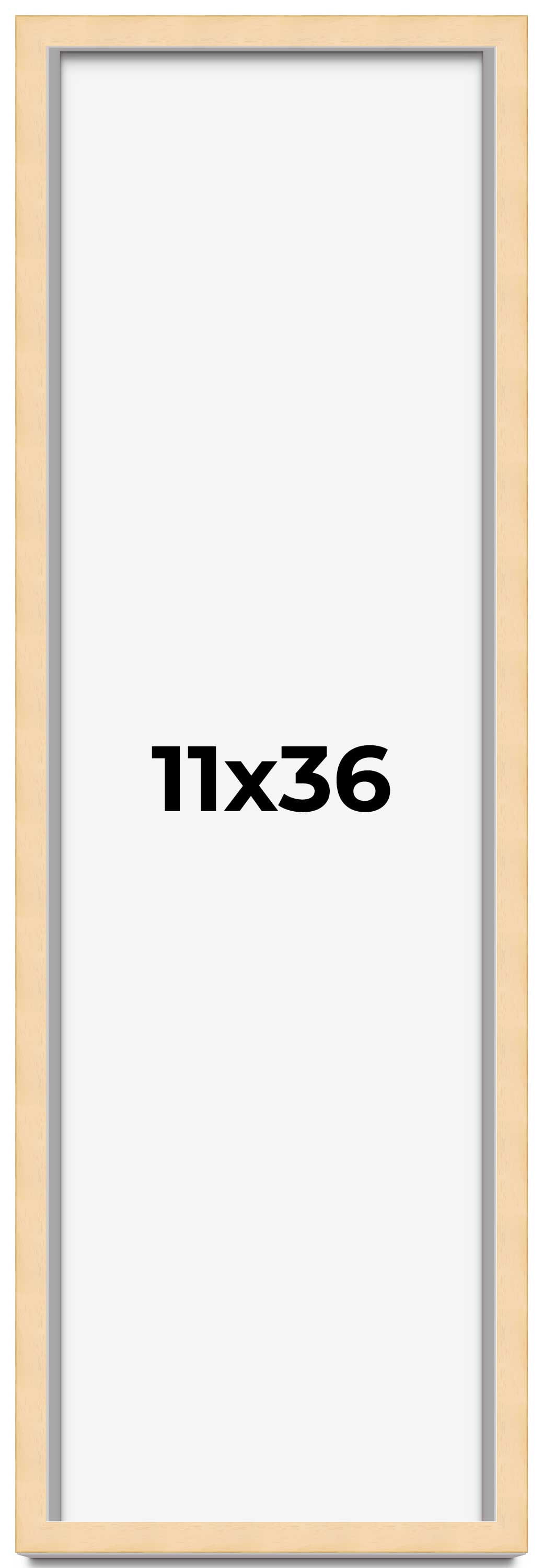 11x36 Shadow Box Frame Brown | 0.875 Inches Deep Real Wood Contemporary ...