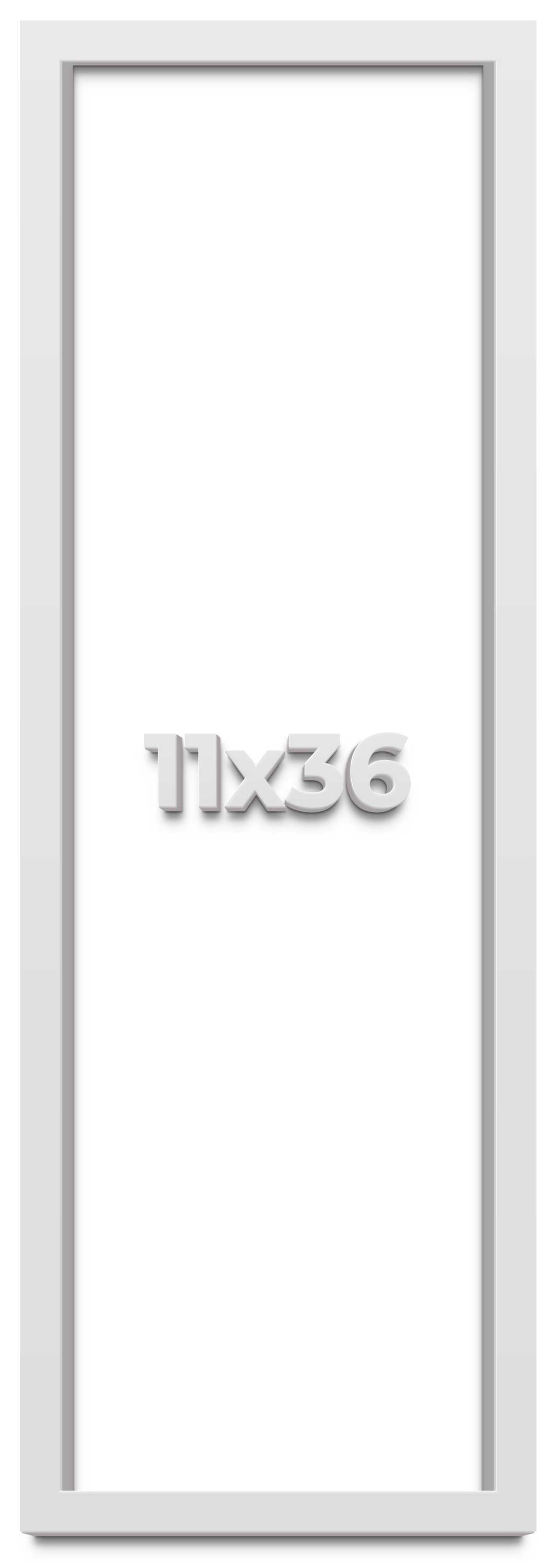 11x36 Shadow Box High Gloss White Display Frame | 1.625 Inches Deep | 1 ...