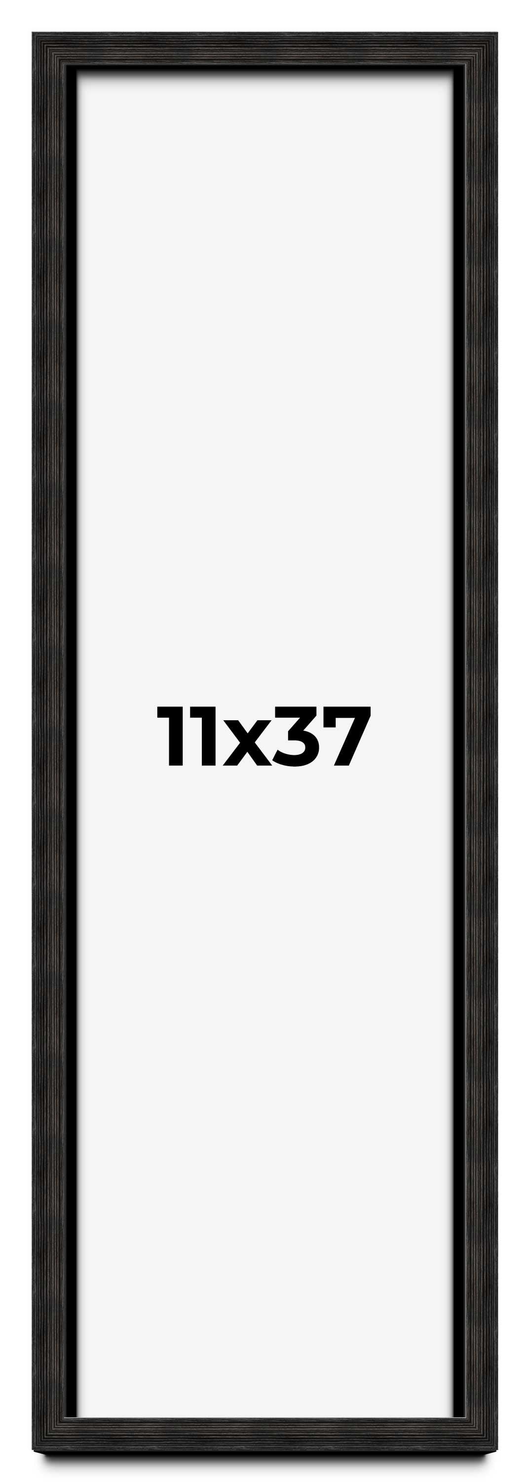 11x37 Shadow Box Black Rustic Barnwood Display Frame | 1.125 Inch Deep ...