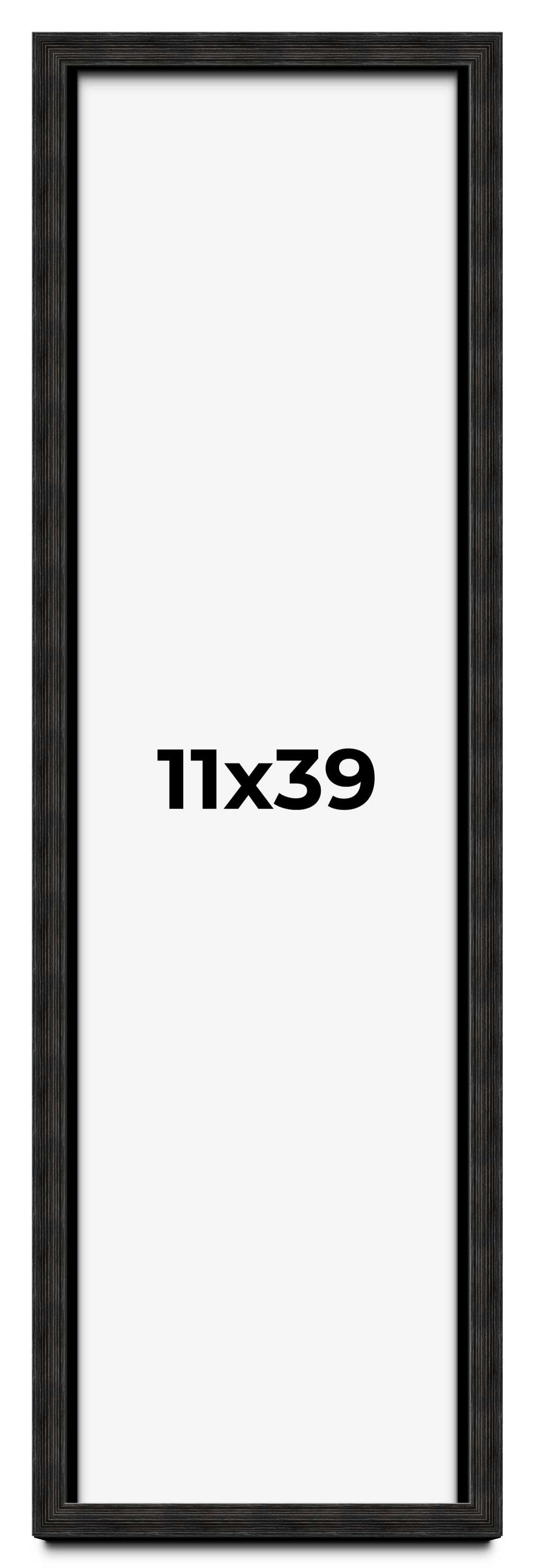 11x39 Shadow Box Black Rustic Barnwood Display Frame | 1.125 Inch Deep ...