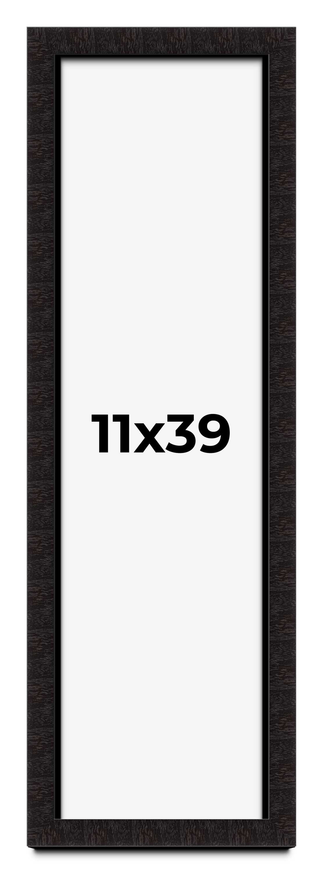 11x39 Shadow Box Black Solid Wood Display Picture Frame | 1 Inch Rabbet ...