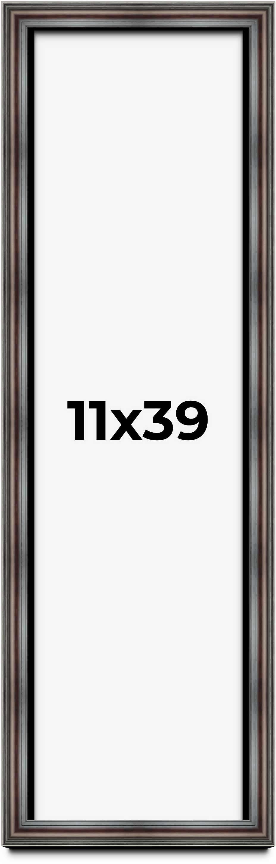 11x39 Shadow Box Frame Brown Cherry | 2.625 Inches Deep Pine Wood ...