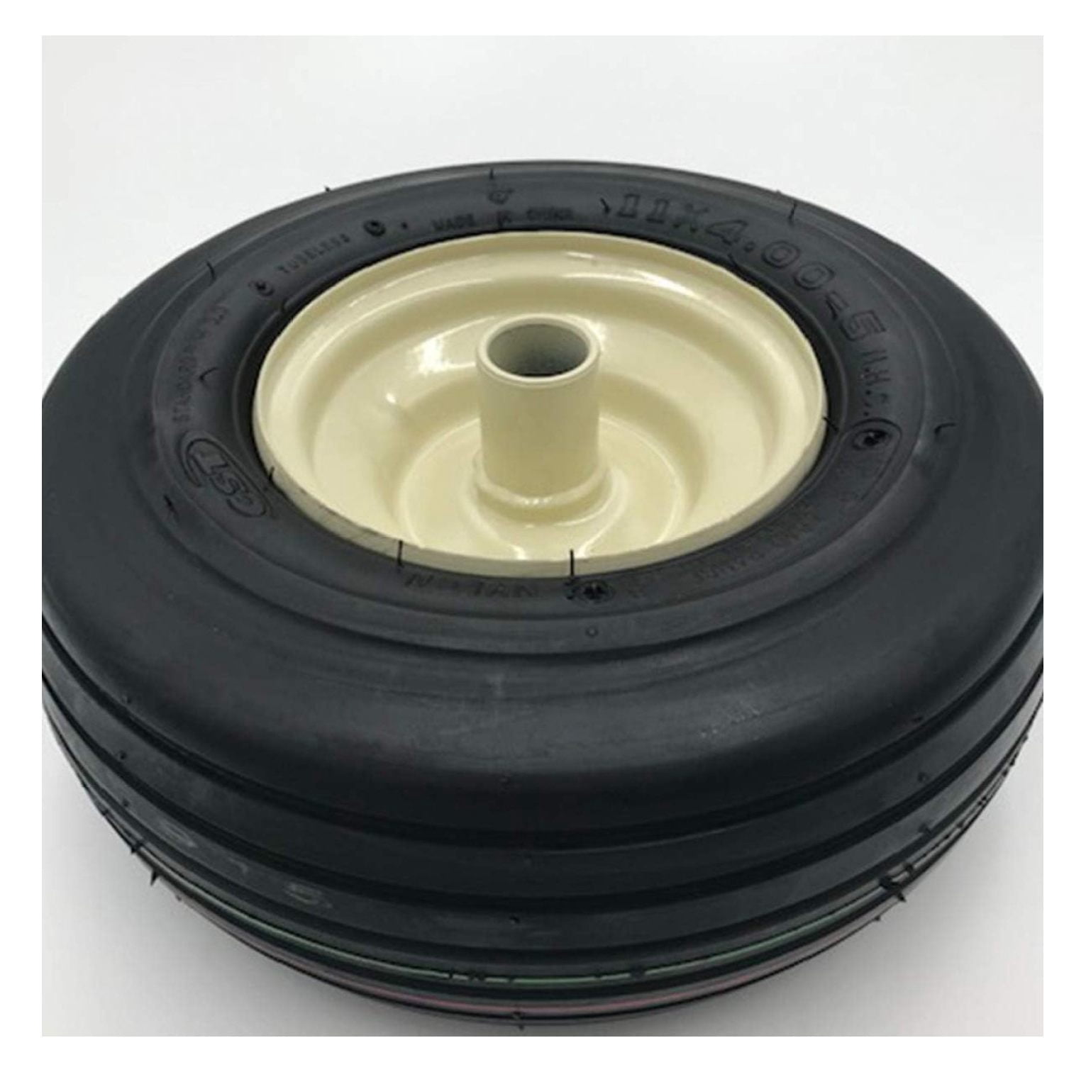 11x4.00-5 Beige Lawn Mower Wheel, Universal Fit, Rib Tread - Walmart ...