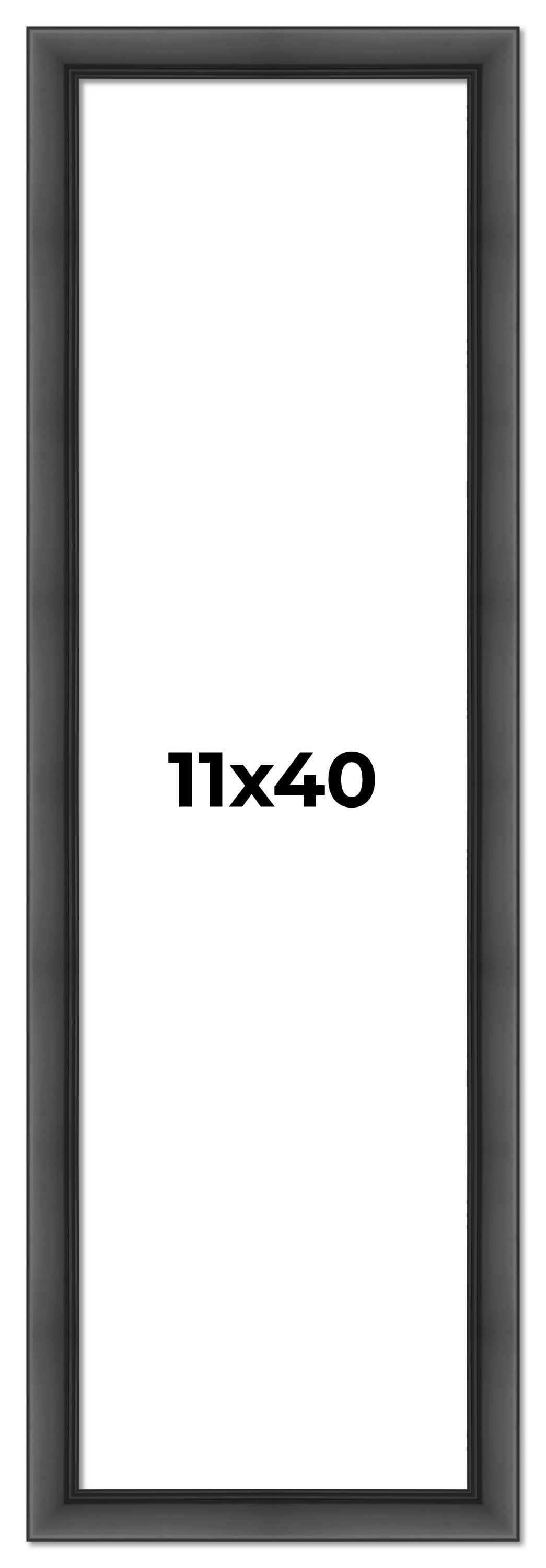 11x40 Frame Black Passaggi Solid Wood Picture Frame Width 1.5 Inches ...