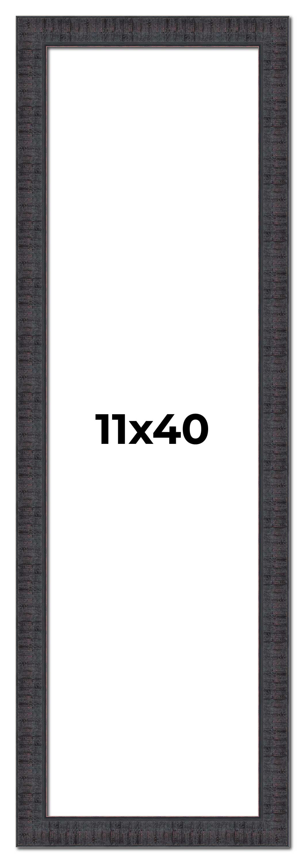 11x40 Frame Brown Rustic Solid Wood Picture Frame 1.5 Inches Wide ...
