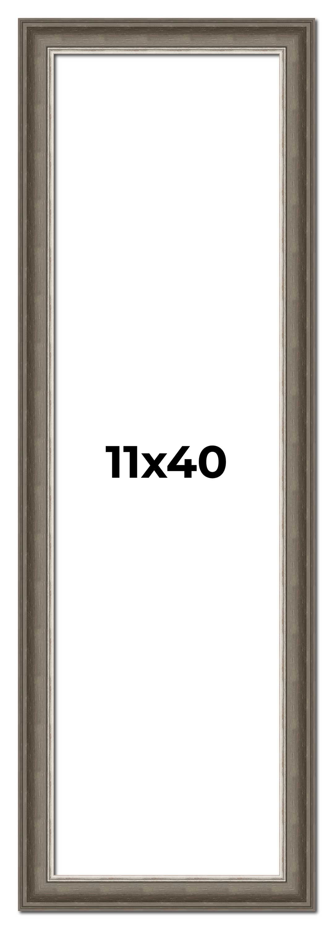 11x40 Frame Brown Solid Wood Picture Frame | 1.75 Inch Moulding Width ...