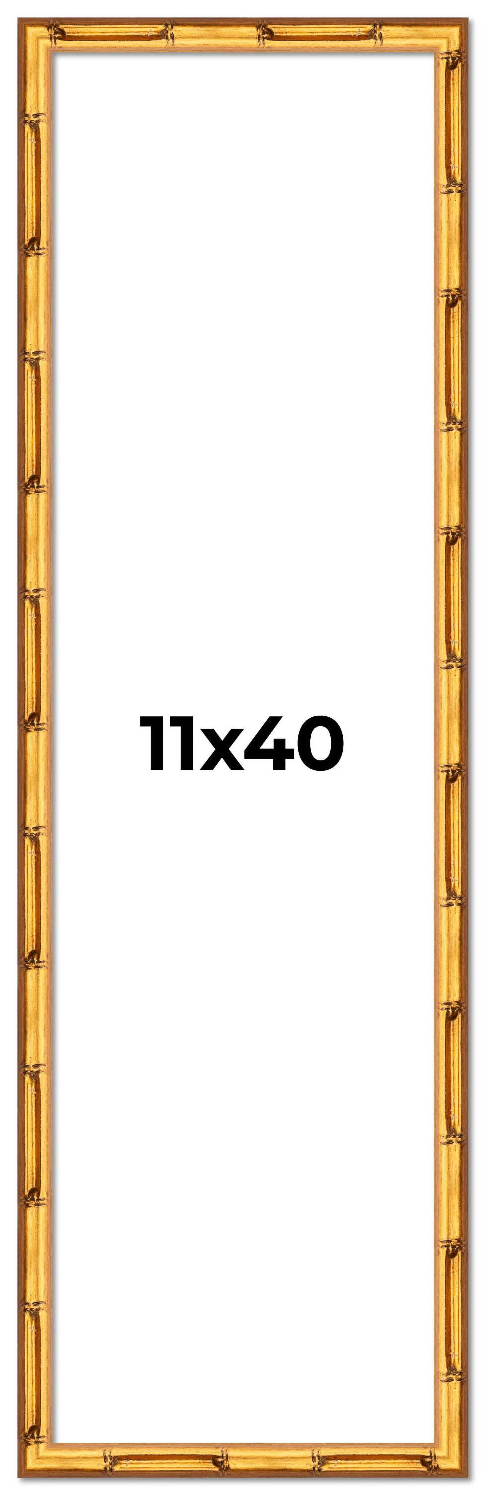 11x40 Frame Gold Bamboo Picture Frame - Complete Modern Photo Frame ...