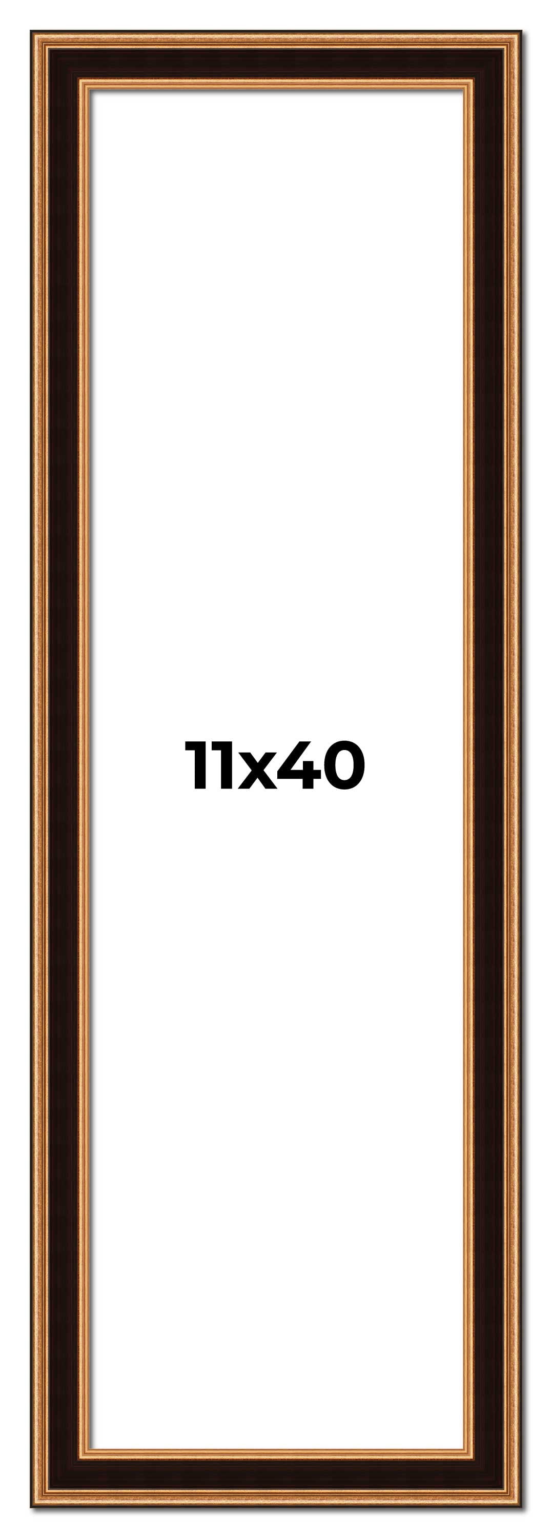 11x40 Frame Gold Brown Plein Air Vintage Solid Wood Picture Frame | 1. ...