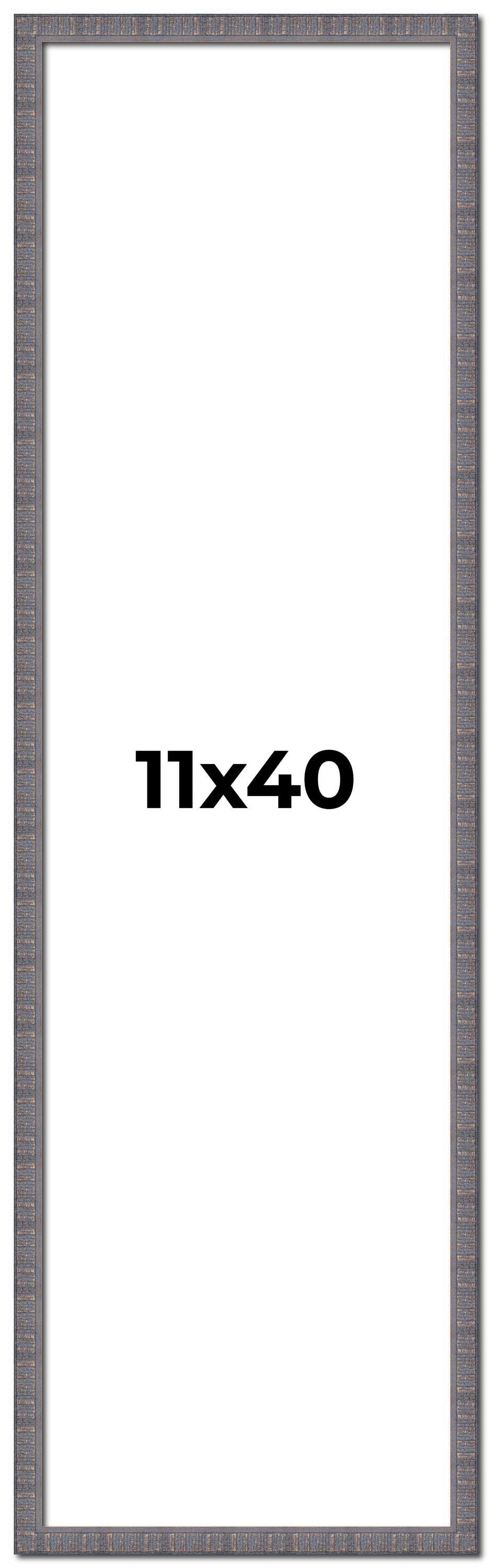 11x40 Frame Slate Blue Distressed Rustic Solid Wood Picture Frame | 0. ...