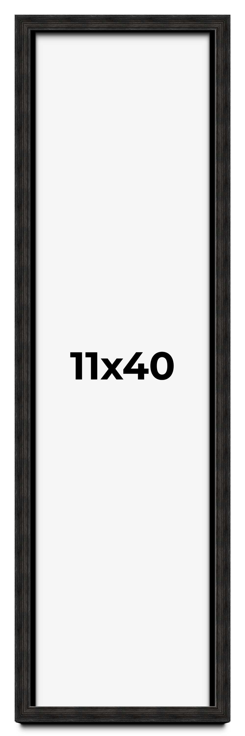 11x40 Shadow Box Black Rustic Barnwood Display Frame | 1.125 Inch Deep ...