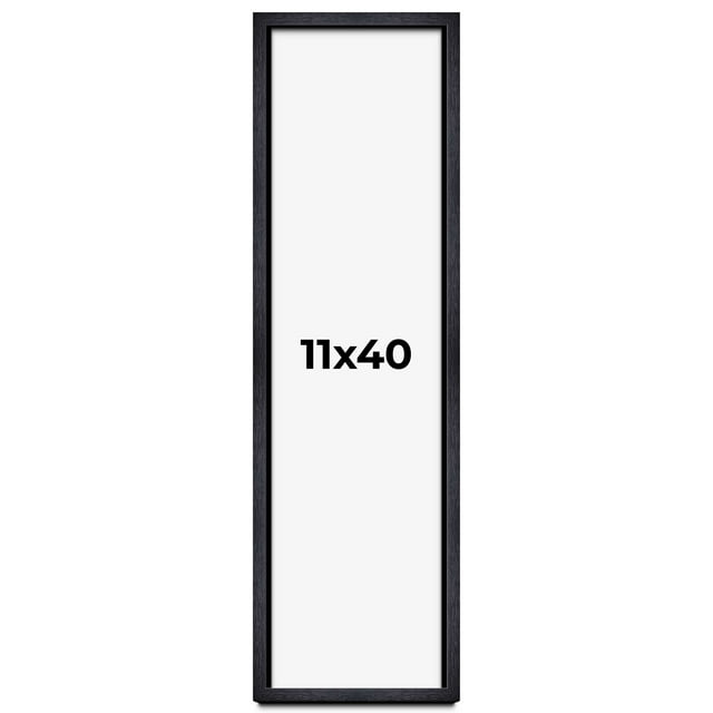 11x40 Shadow Box Frame Black | 1 Inches Deep Real Wood Farmhouse ...