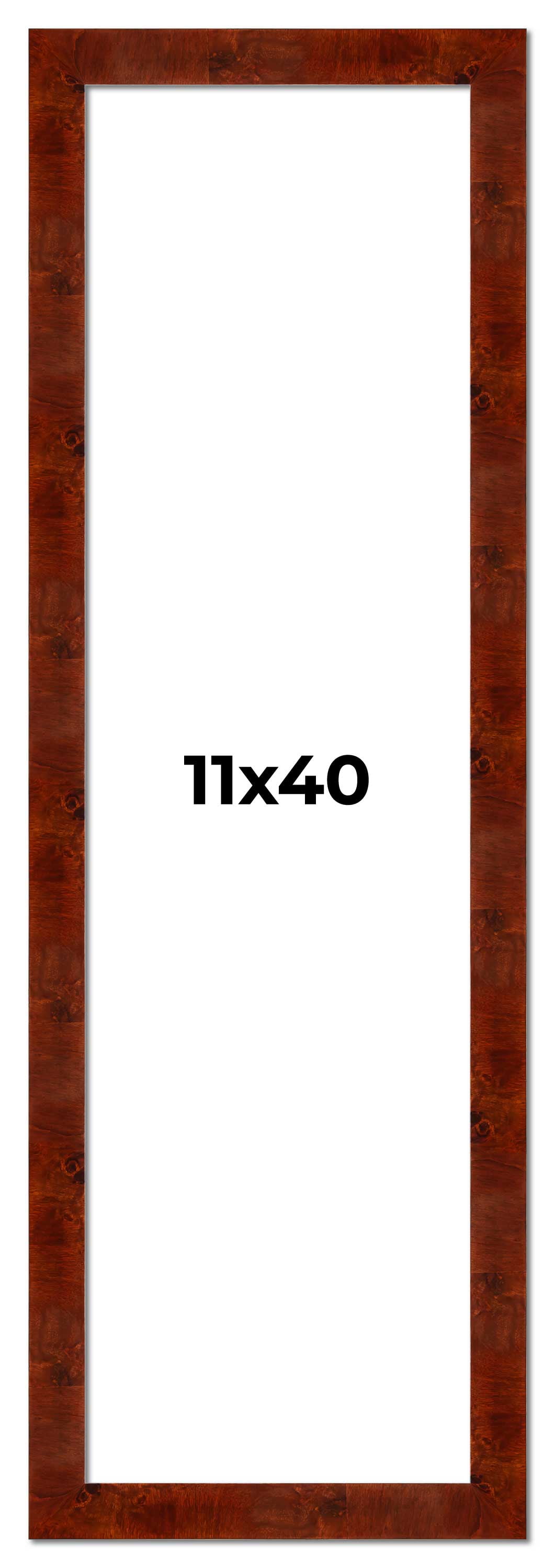 11x40 Walnut Brown Veneer Real Wood Picture Frame Width 1.75 inches ...