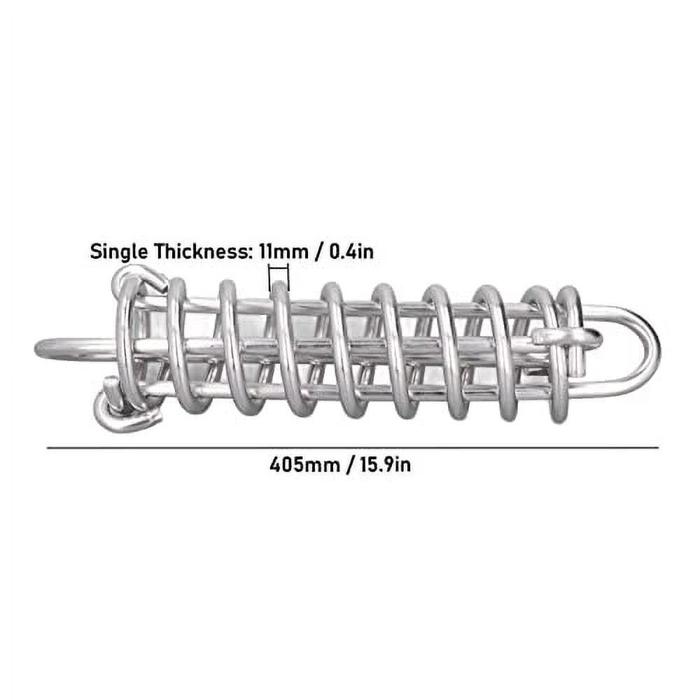 11x405mm Stainless Steel Spring Boat Anchor Dock Line Mooring Springs ...