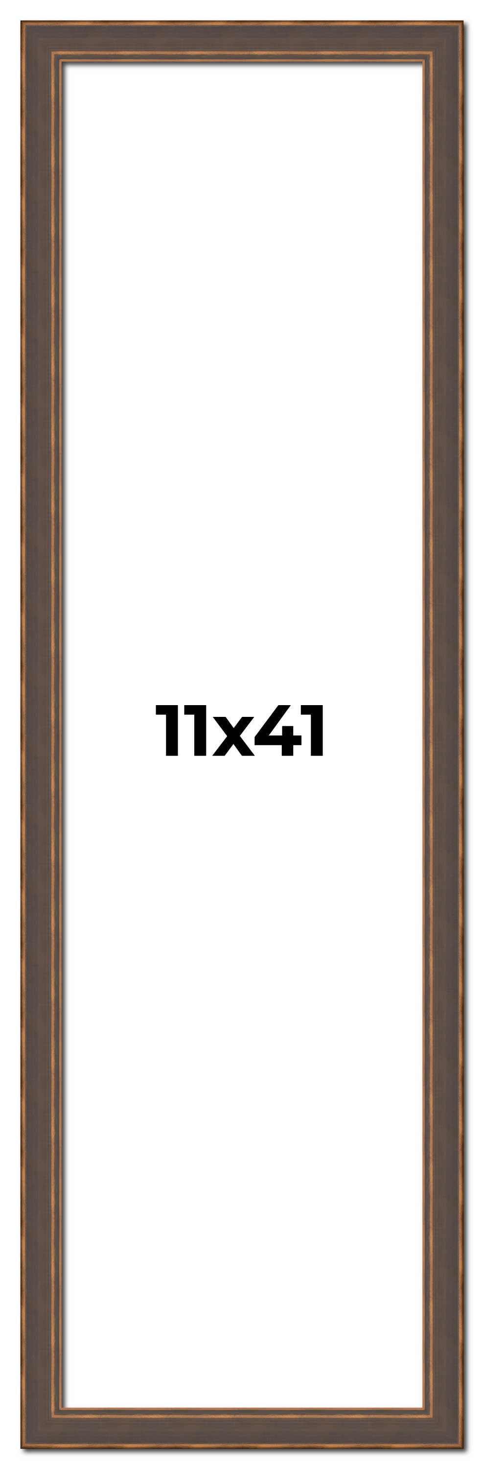 11x41 Frame Golden Caramel Solid Wood Bronze Picture Frame | 1.25 Inch ...
