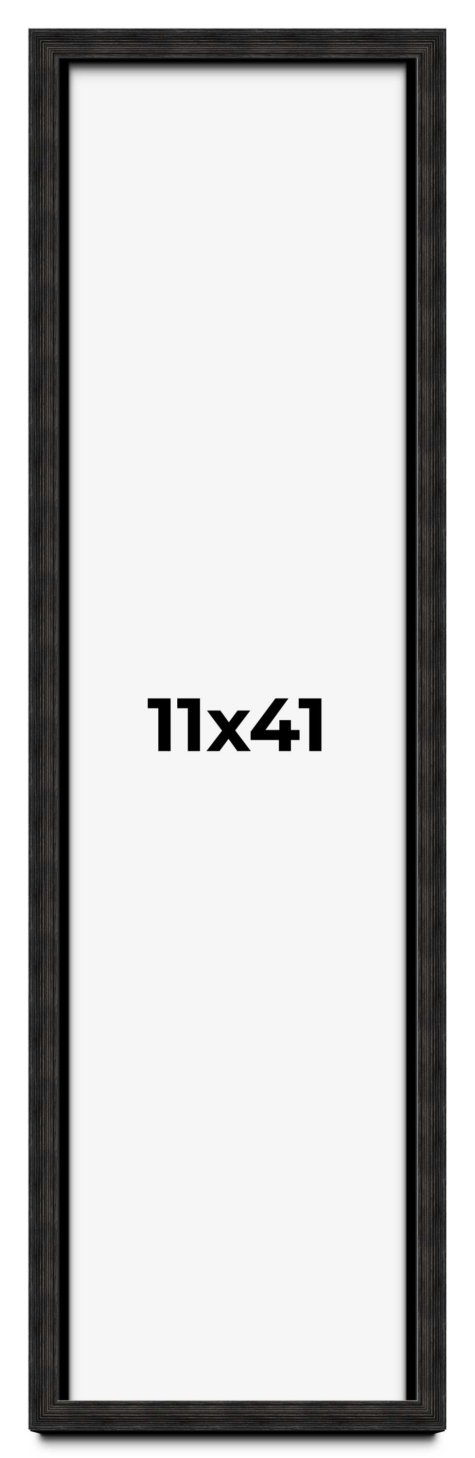 11x41 Shadow Box Black Rustic Barnwood Display Frame | 1.125 Inch Deep ...