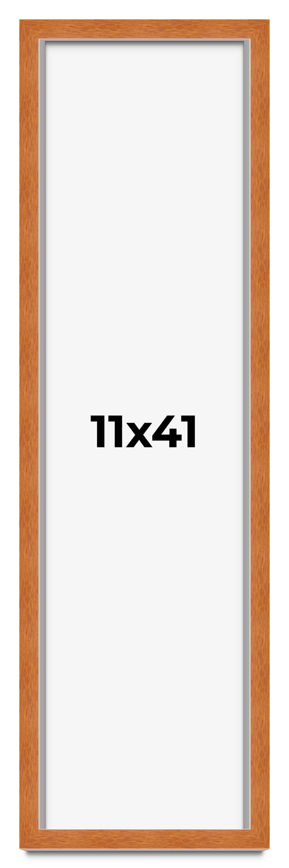 11x41 Shadow Box Frame Brown | 0.875 Inches Deep Real Wood Contemporary ...