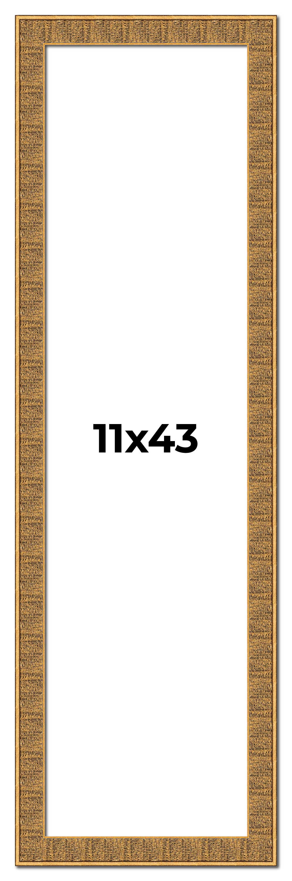 11x43 Frame Black and Gold Distressed Solid Wood Sonoma Picture Frame ...