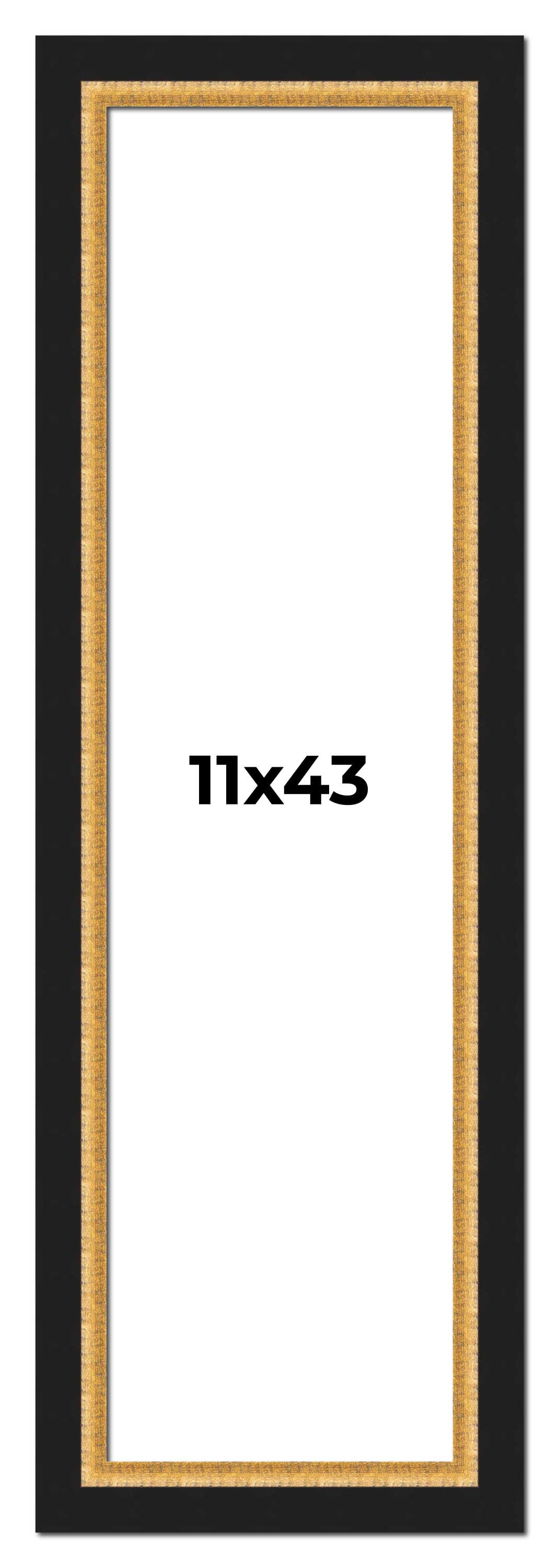 11x43 Frame Gold Real Wood Picture Frame Width 2.25 Inches | Interior ...
