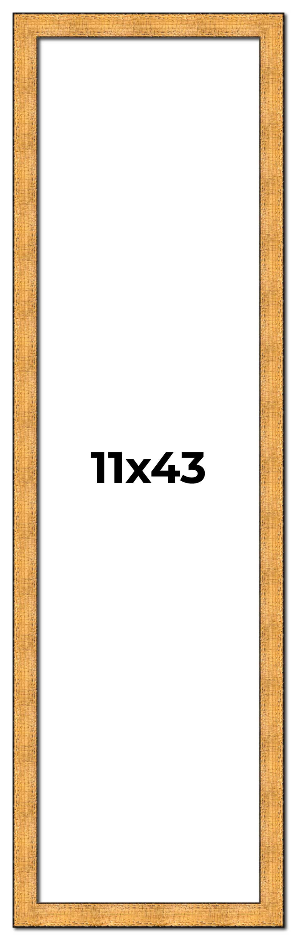 11x43 Frame Gold Rustic Solid Wood Picture Frame | 1.25 Inch Wide ...