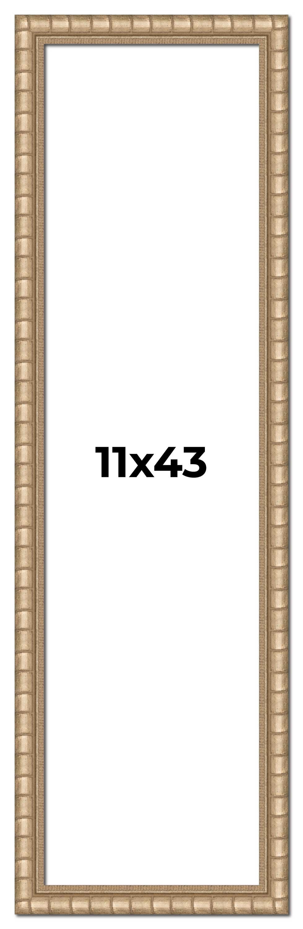 11x43 Frame Silver Real Wood Picture Frame Width 1.5 inches | Interior ...
