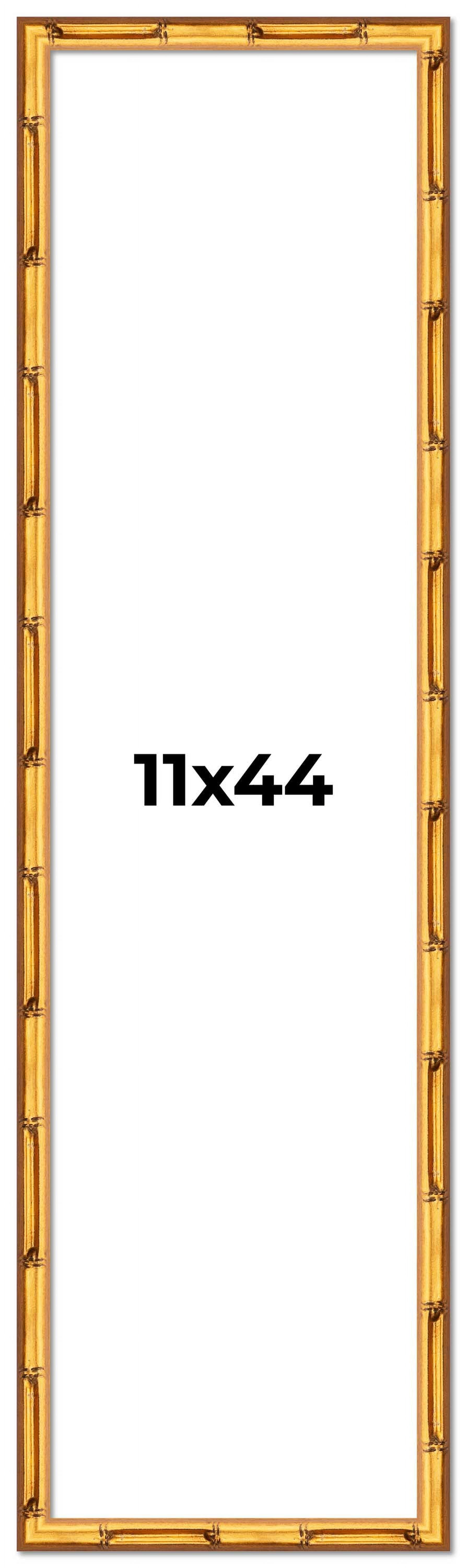 11x44 Frame Gold Bamboo Solid Wood Picture Frame | 1 Inch Moulding ...