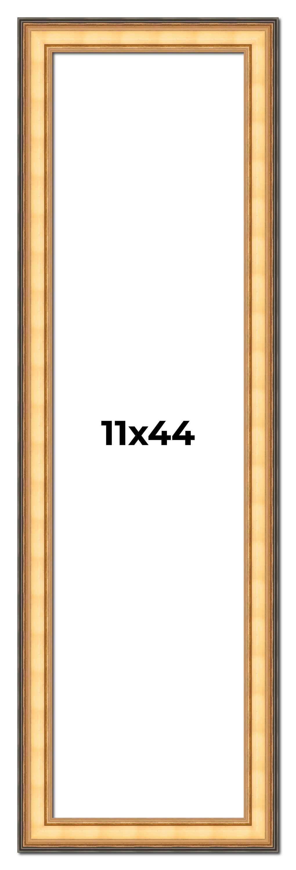 11x44 Frame Gold Plein Aire Solid Wood Picture Frame Width 2 Inches ...