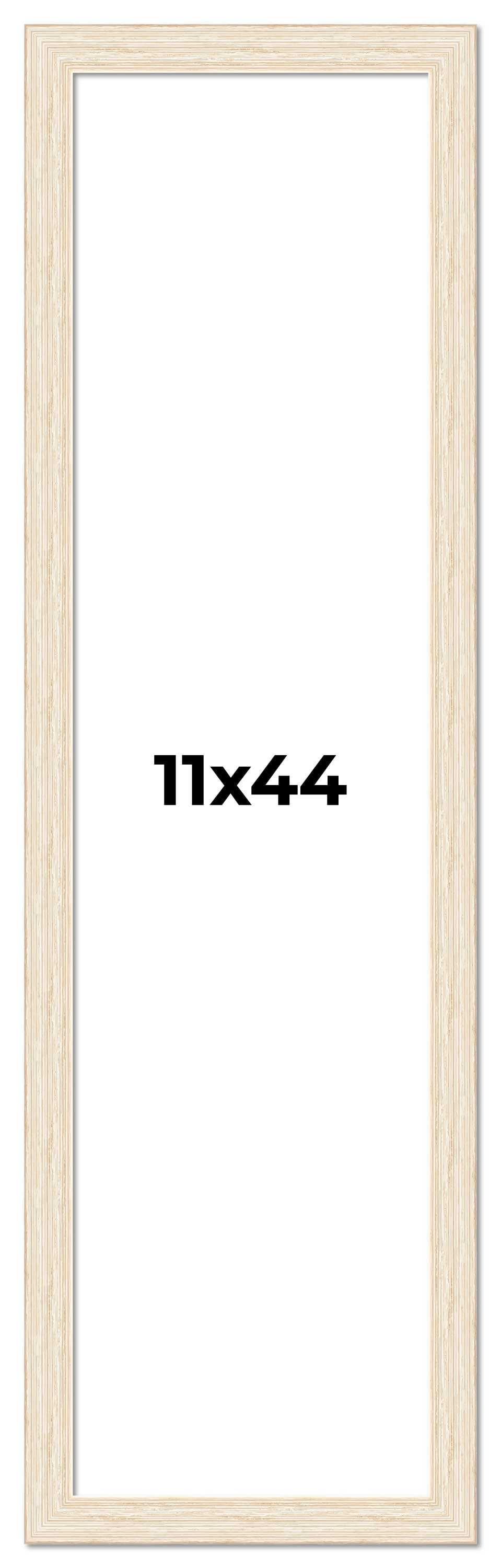 11x44 Frame White Barnwood Picture Frame Includes UV Acrylic Plexiglass ...