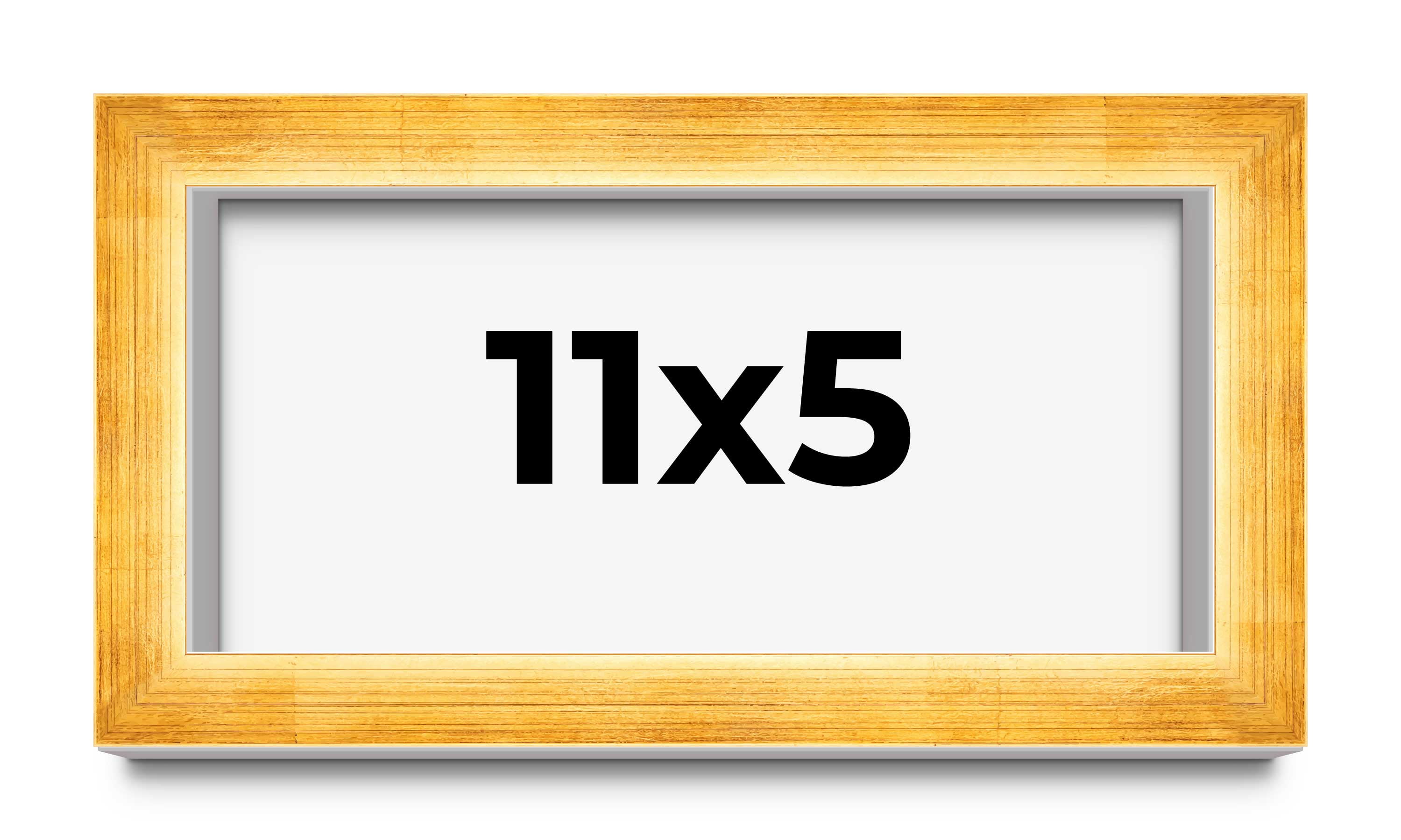 11x5 IN Shadow Box Frame Gold | 1.625 Inches Deep Real Wood Traditional ...